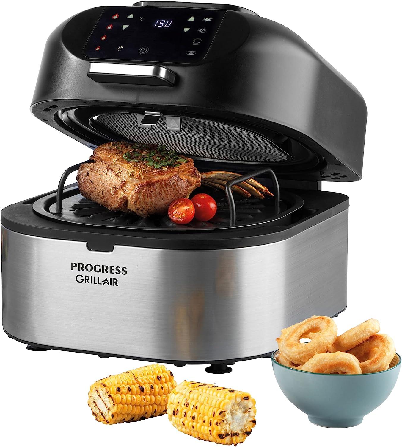 Progress Digital 5.2L Health Grill & Hot Air Fryer with Temperature Pr ...