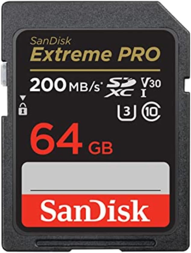 SanDisk 64GB Extreme PRO SDXC card, SD Card, V30 Memory Card, 4K UHD ...
