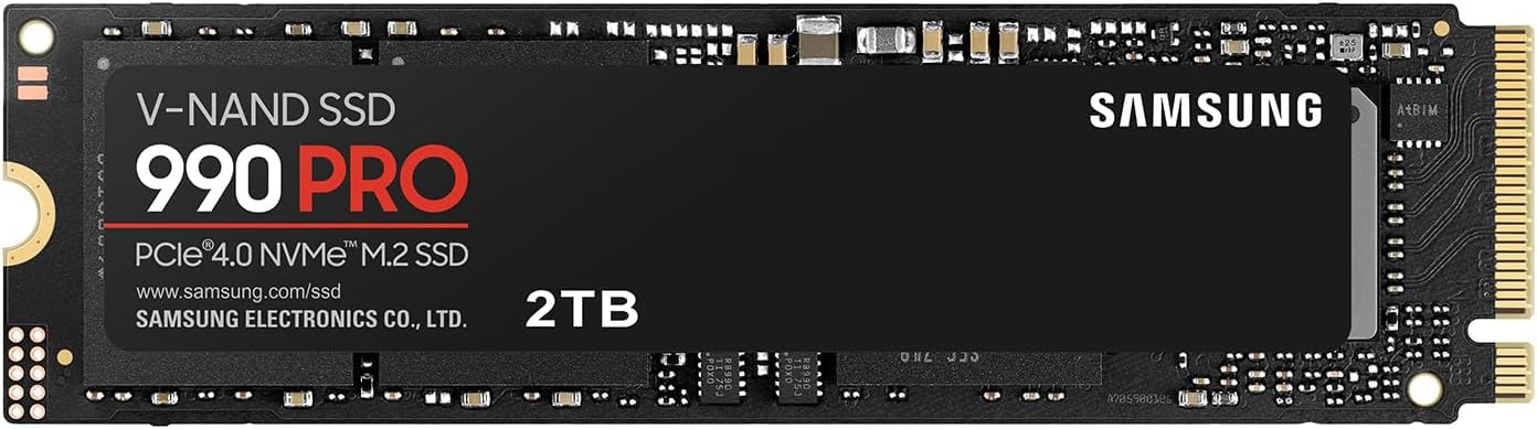 Samsung 990 PRO SSD 2TB NVMe M.2 PCIe Gen4, M.2 2280 Internal Solid St ...